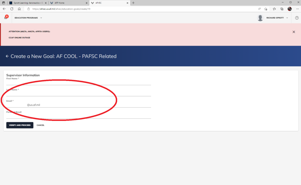 Email Verification | Sprott Learning: Aeronautics